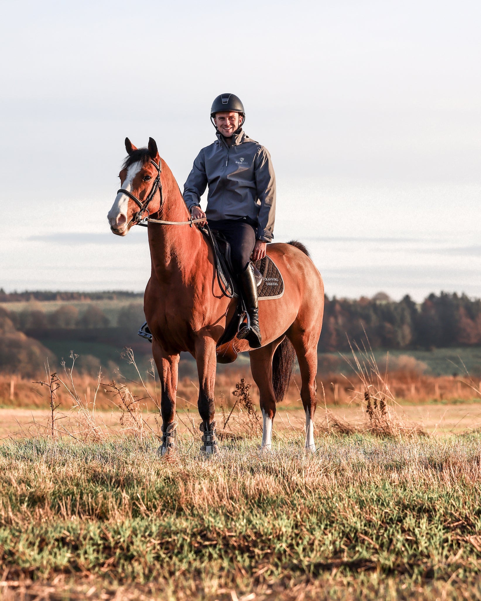 EQUIDRY Waterproof Performance Wear | Nimbus Pack Away Jacket | Grey