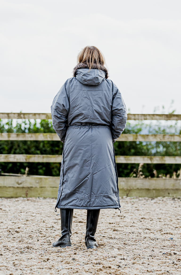EQUIDRY Waterproof Winter Horse Riding Parka | Women's | Charcoal