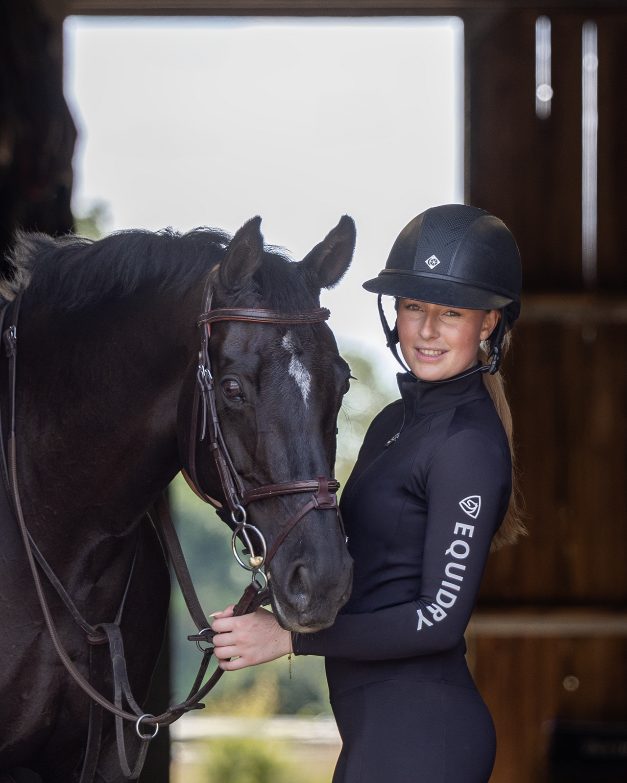 Women's Water Repellent Base Layer | Black/White – EQUIDRY