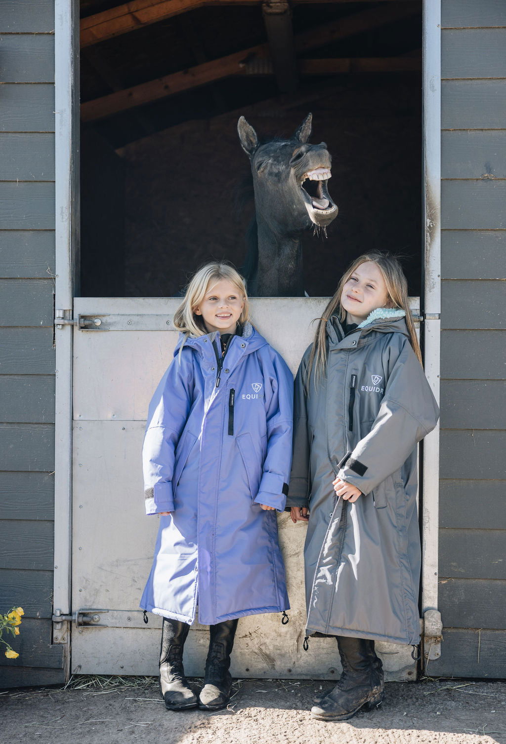 EQUIDRY Evolution | Girl's Waterproof Horse Riding Jacket | Blue Lilac