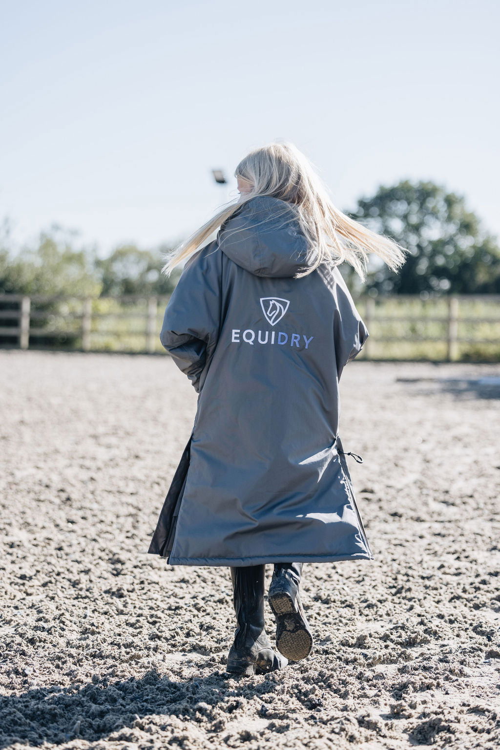 EQUIDRY Evolution | Child's Waterproof Horse Riding Coat | Grey&Purple