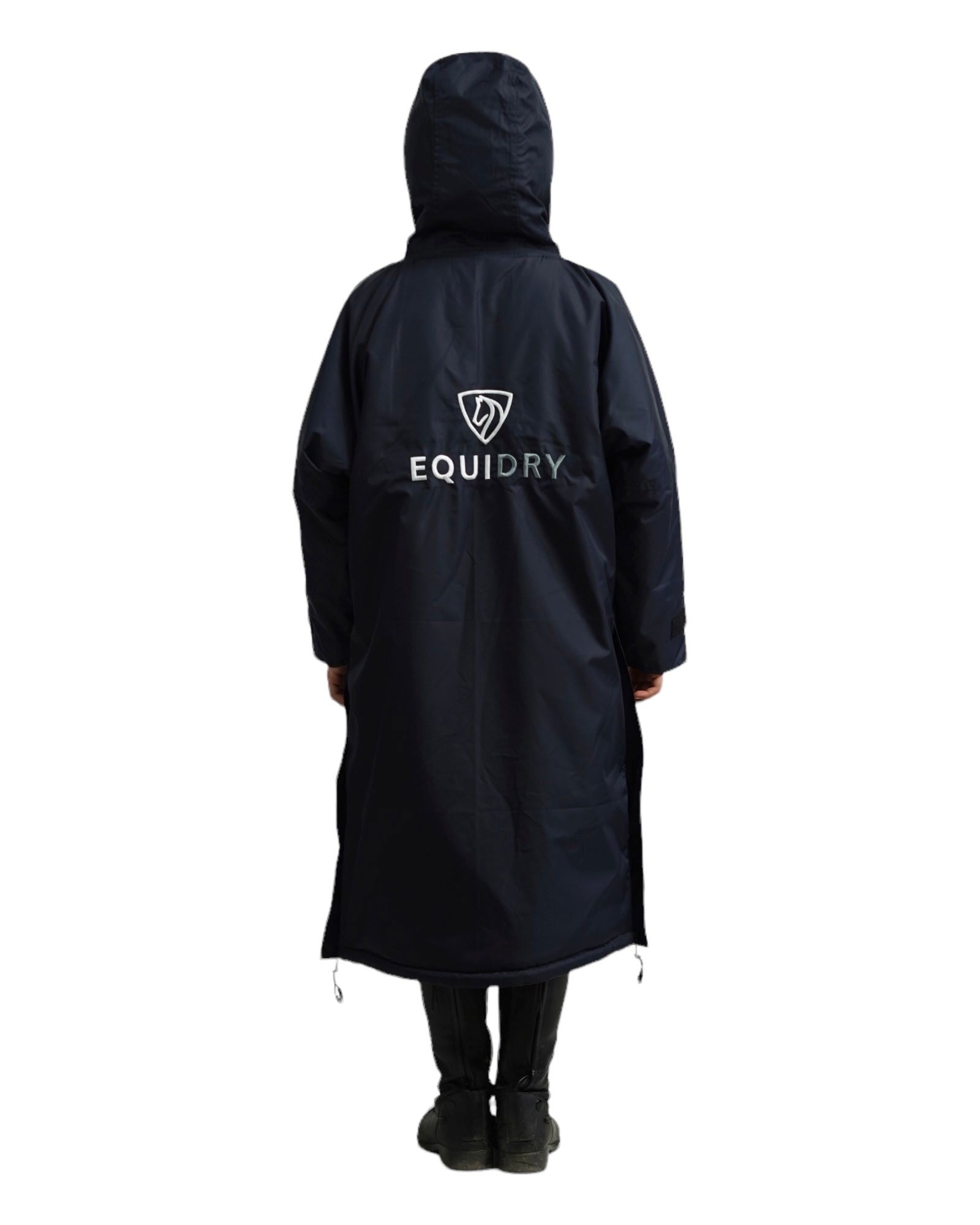 EQUIDRY | Child's Long Warm Waterproof Horse Riding Coat | Navy