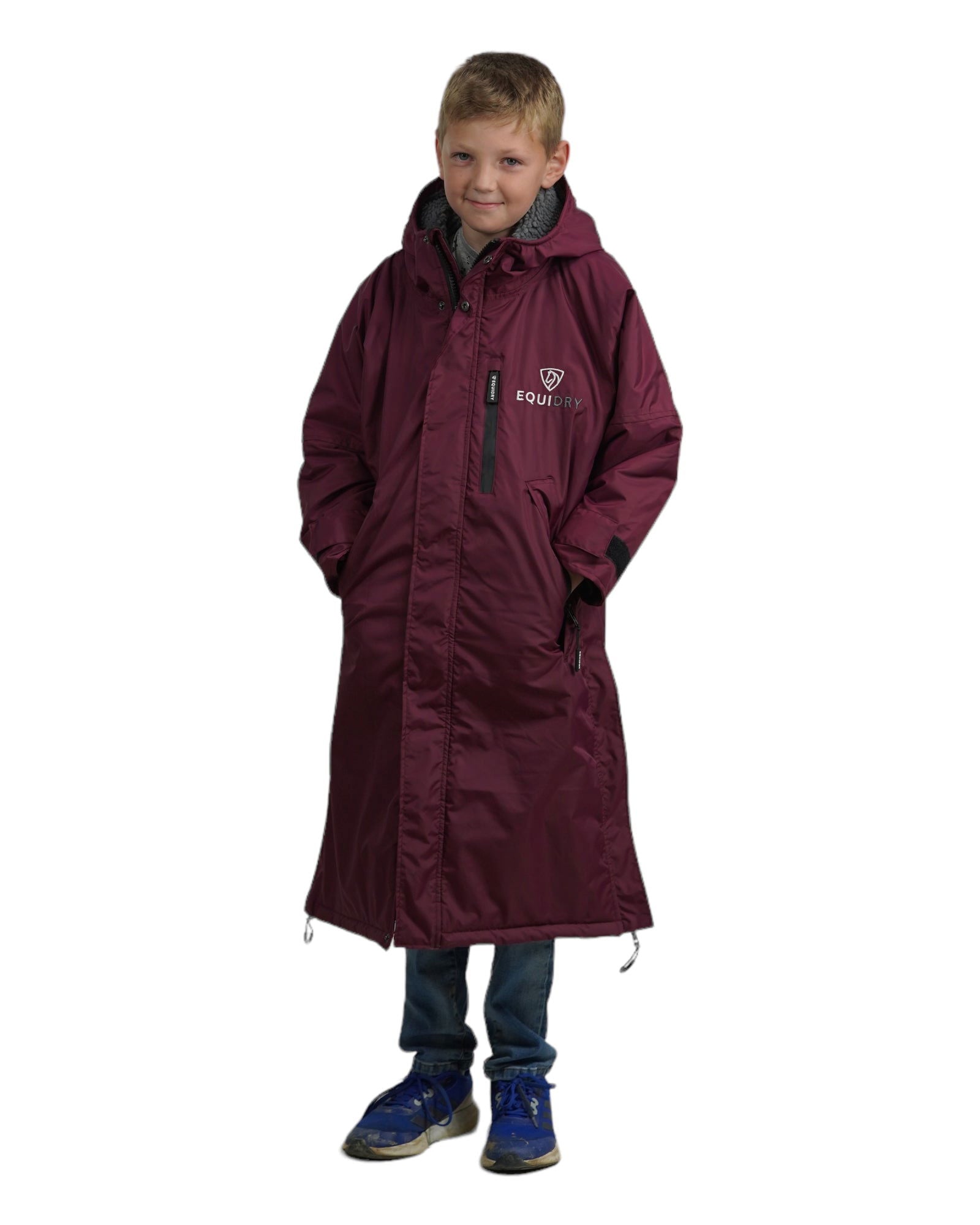 EQUIDRY | Child's All Rounder Waterproof Horse Riding Coat | Plum