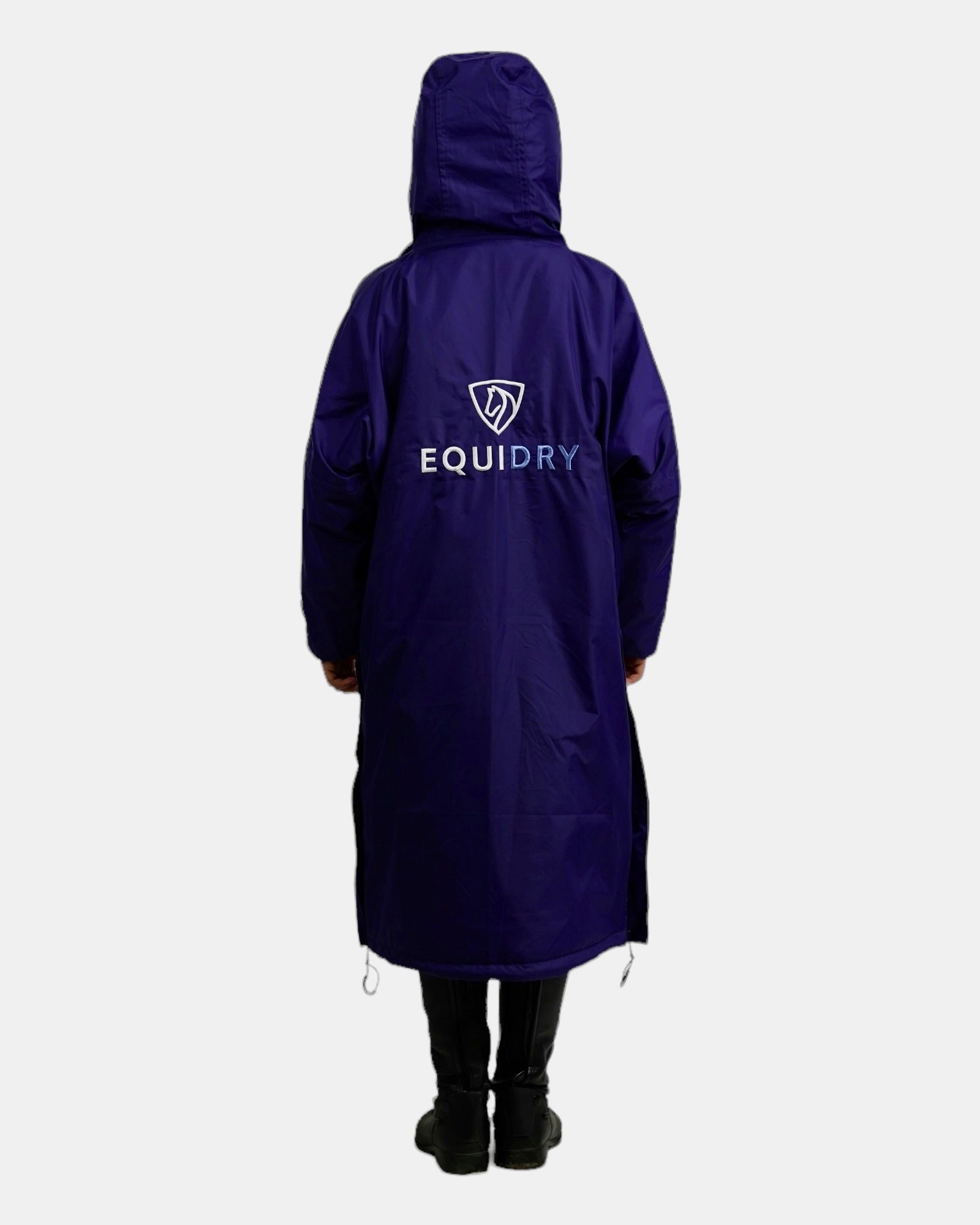 EQUIDRY | Children's Long Warm Waterproof Horse Riding Coat | Purple