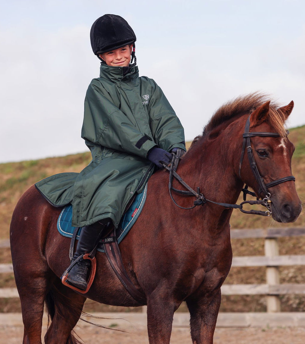 EQUIDRY Evolution | Child's Warm Waterproof Horse Riding Coat | Green