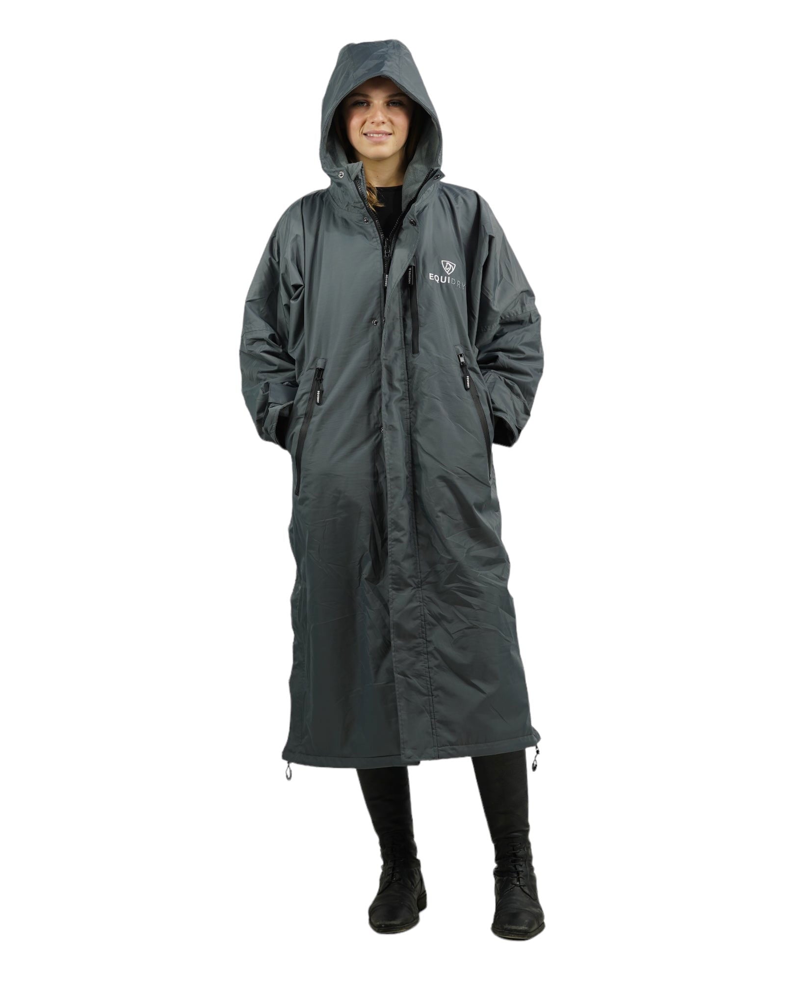 Junior EQUIDRY Lite | Boy's Horse Riding Waterproof Coat | Grey