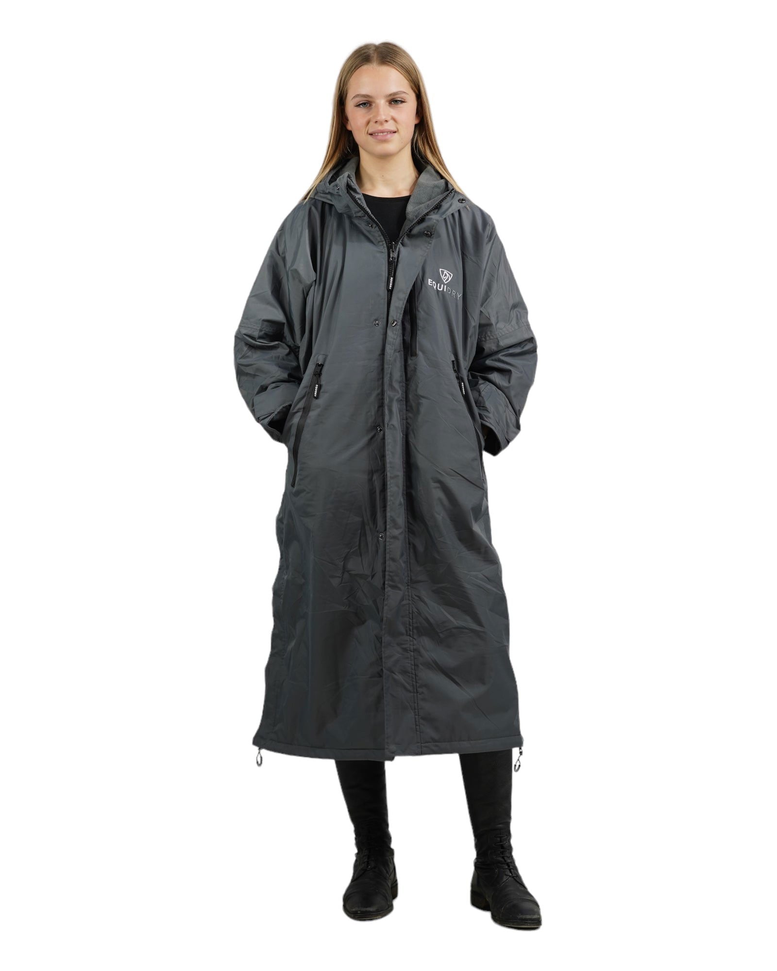 Junior EQUIDRY Lite | Boy's Horse Riding Waterproof Coat | Grey