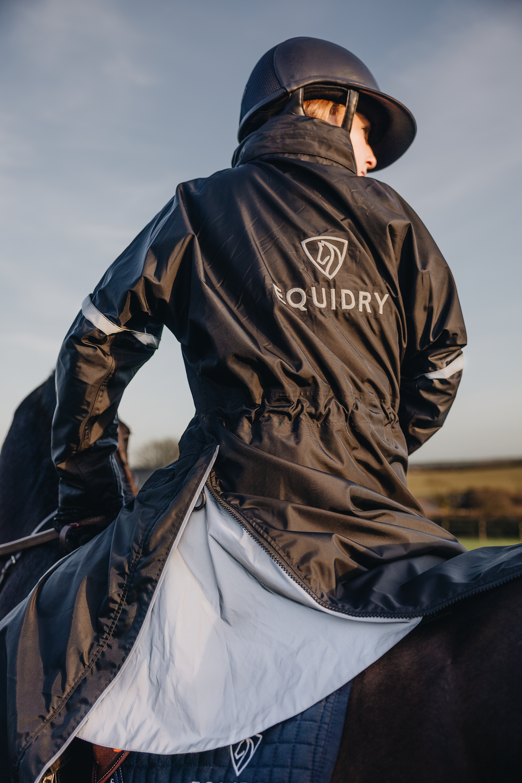 EQUIDRY | Child's Waterproof Hi Viz Horse Riding Coat | Green