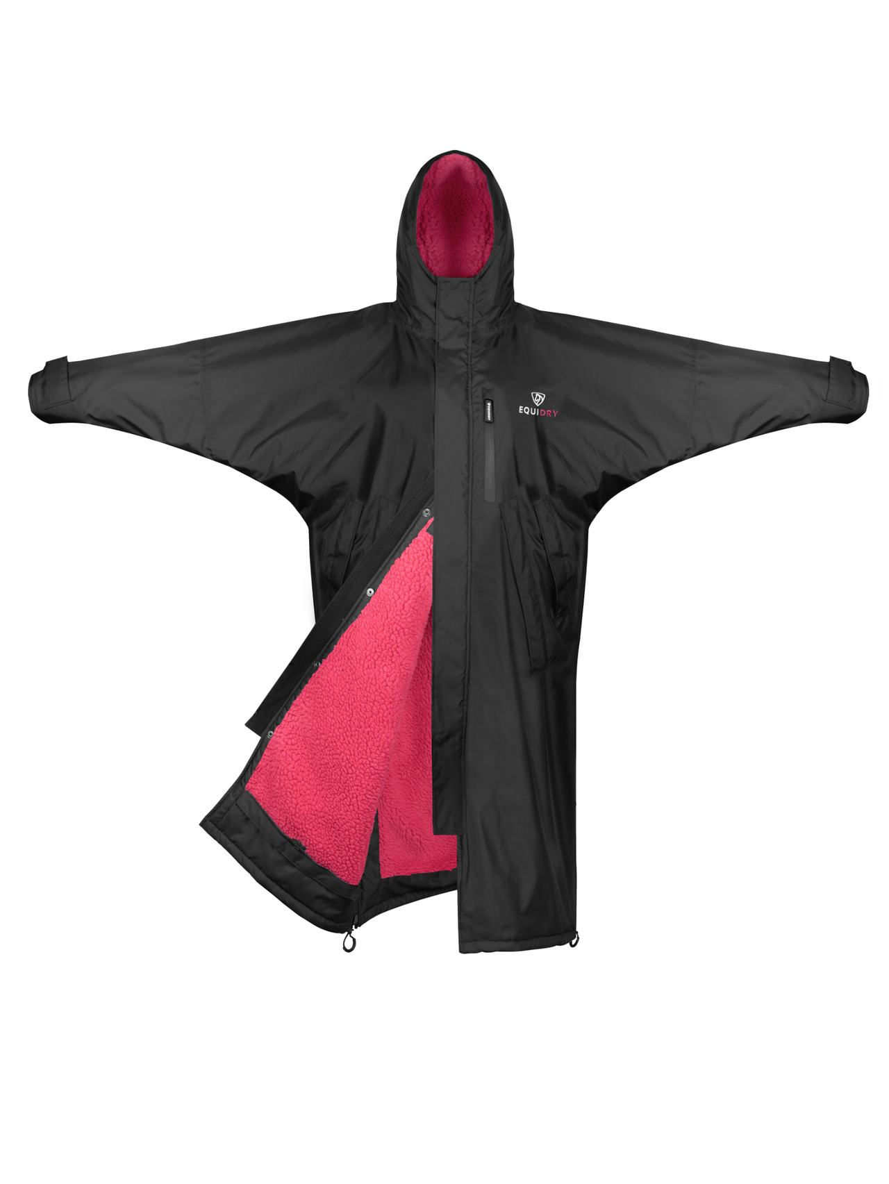 Women S Black Pink Waterproof Equidry Evolution Long Riding Jacket
