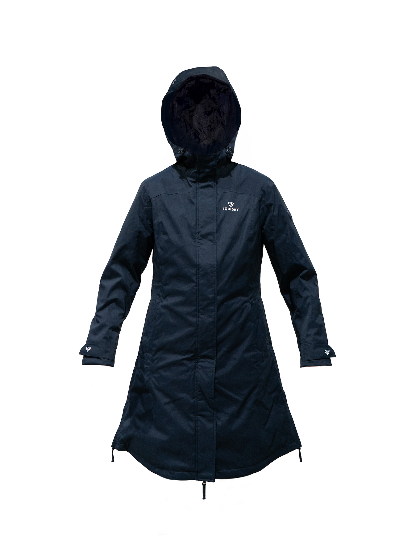 EQUIDRY | Girls Long Fitted Waterproof Competition Riding Jacket| Navy
