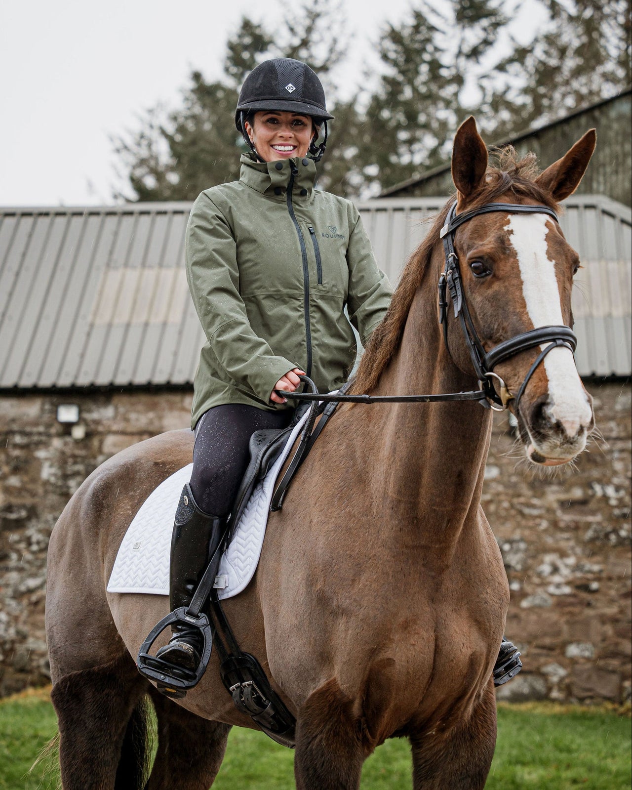 Iris Warm Waterproof Riding Jacket | Women's | Green – EQUIDRY
