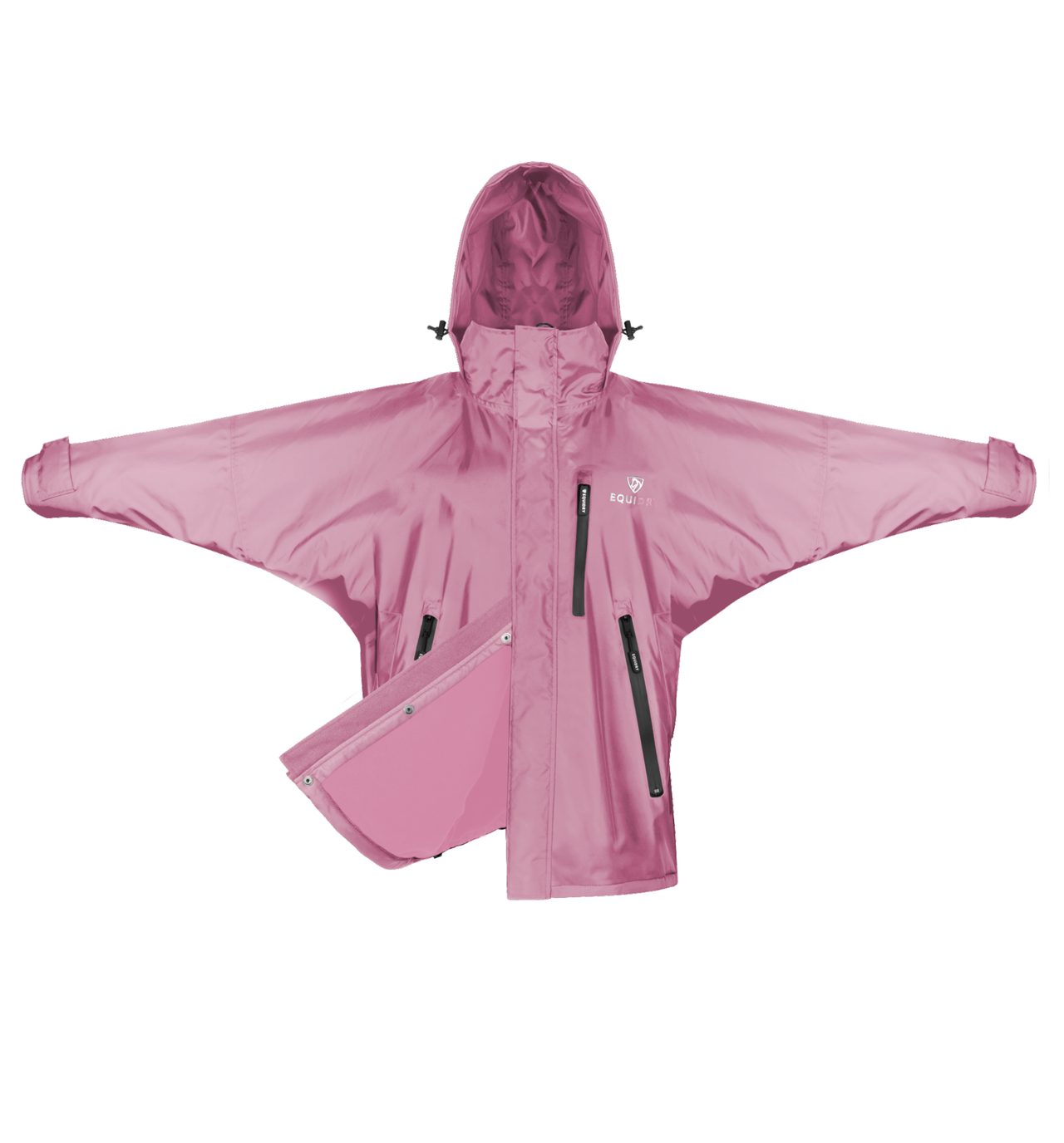 Dusky Pink EQUIDRY Shortie - Short Warm Waterproof Horse Riding Jacket